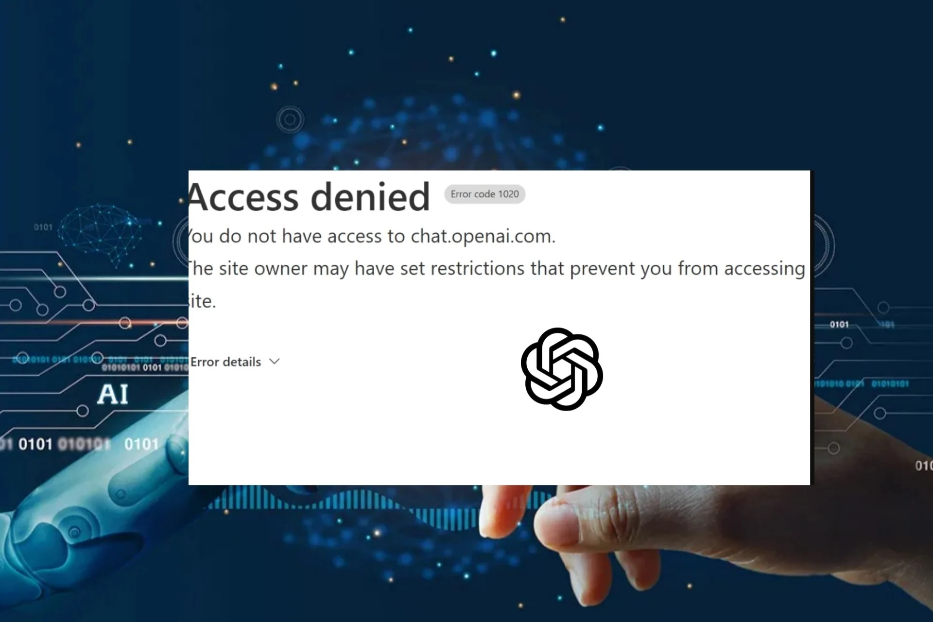 How To Fix ChatGPT Access Denied 1020 How To Fix ChatGPT Access Denied 1020