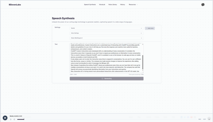 How To Use ElevenLabs To Generate Voice From Text & Train Voice Model?