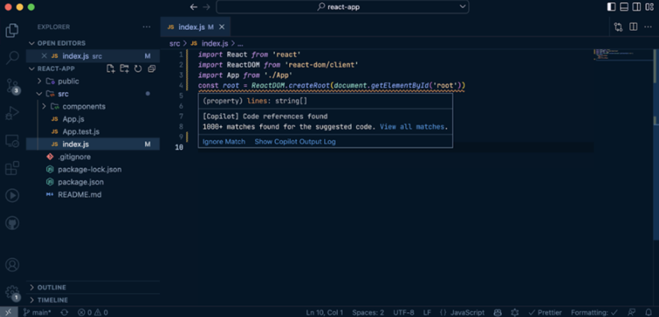 Github Copilot References Public Code In A Public Repository