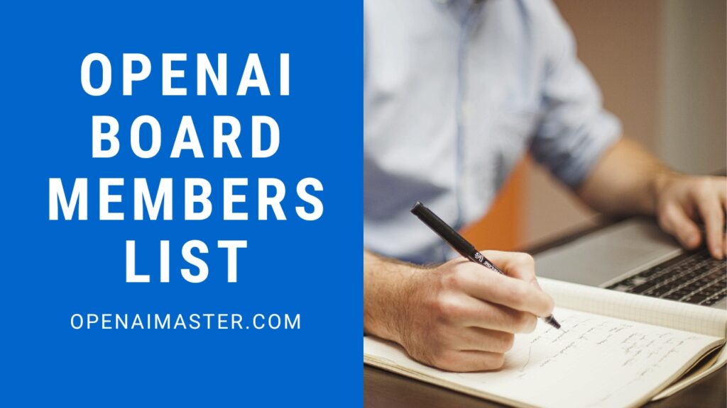 OpenAI Board Members List - Open AI Master