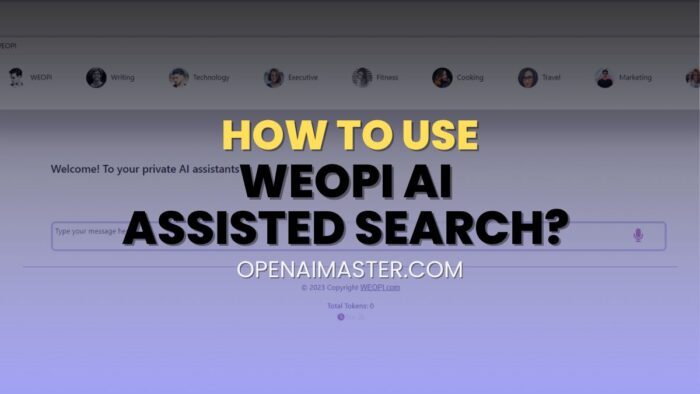 How to Use WEOPI AI Assisted Search? - Open AI Master