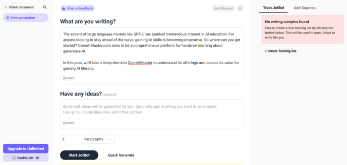 How To Use Jotbot AI? - Open AI Master