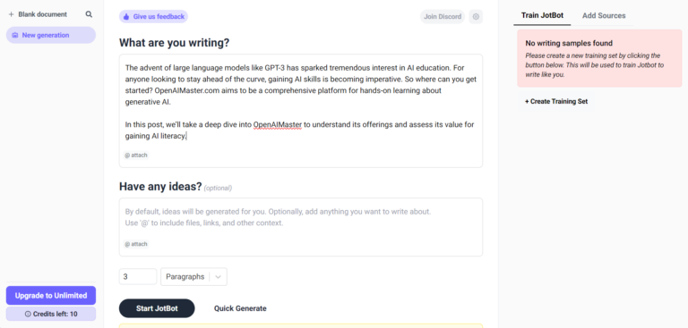 How To Use Jotbot AI? - Open AI Master