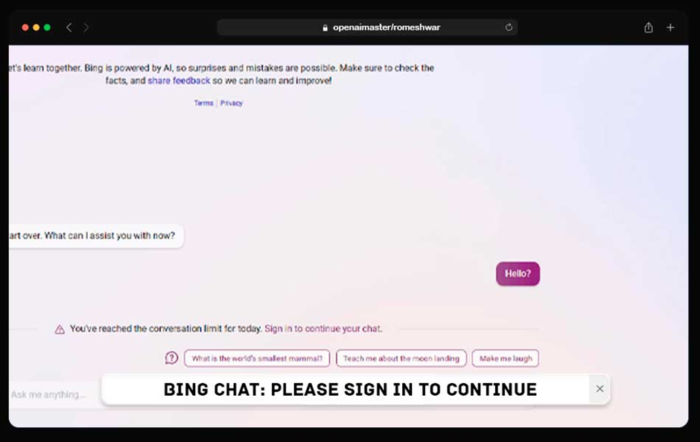 How To Fix: "Please Sign In To Continue Your Chat In Bing Chat" - Open ...