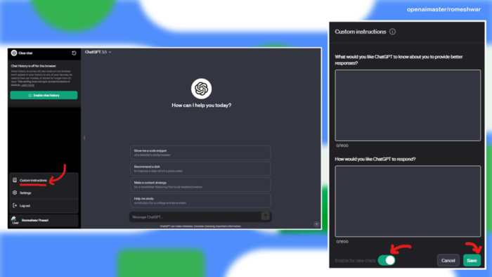 How to Train ChatGPT with Custom Instructions & Data - Open AI Master