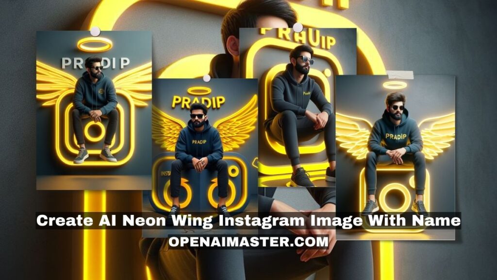 How To Create AI Neon Wing Instagram Image With Name?