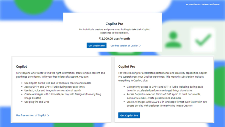 Microsoft Copilot Pro Pricing - Open AI Master