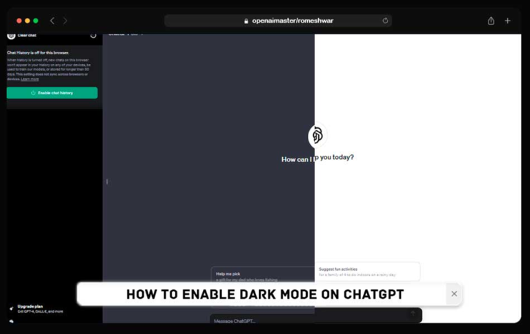 How to Enable Dark Mode on ChatGPT? - Open AI Master