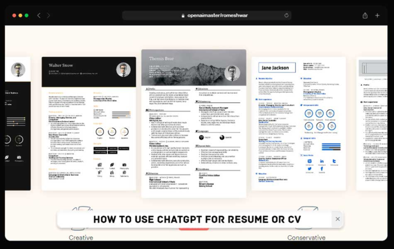 How to Use ChatGPT for Resume or CV - Open AI Master