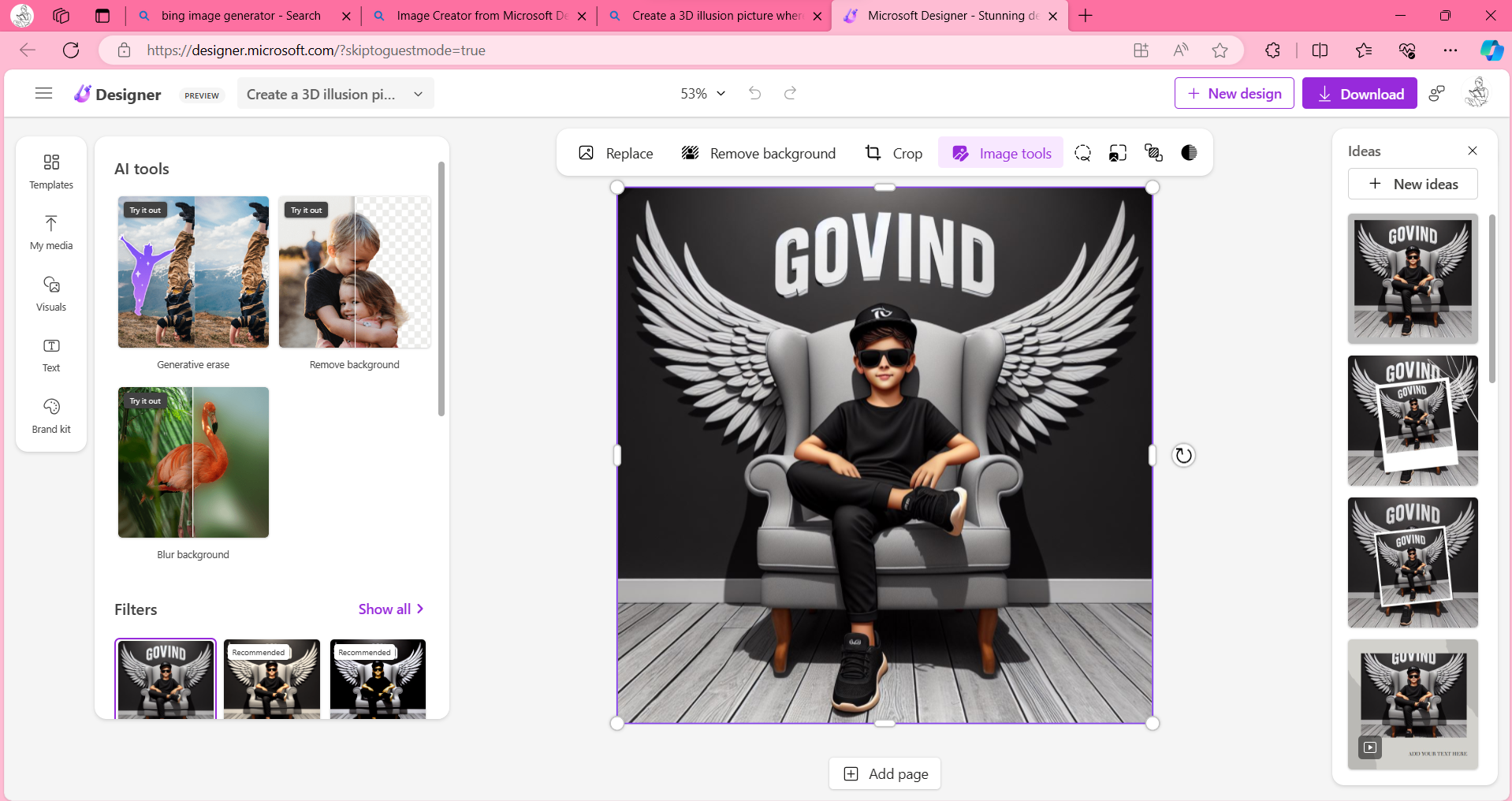How To Create 3D AI Wings Name Image? - Open AI Master
