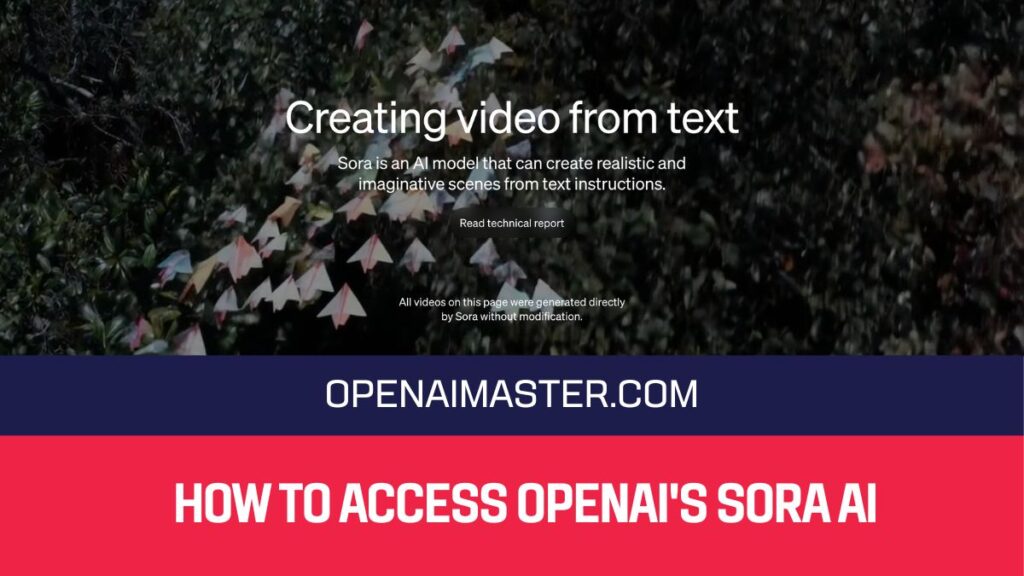 How to Access OpenAI's Sora AI - Open AI Master